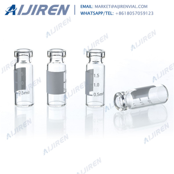 40% larger opening amber crimp cap vial graduated write-on patch- HPLC ...